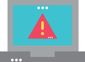 Figure caution emblem alert inside laptop Vector Image