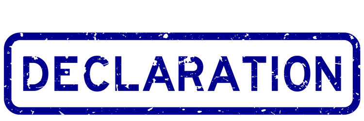 Grunge black declaration word round rubber seal Vector Image