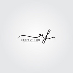 Initial letter rf logo - simple business Vector Image
