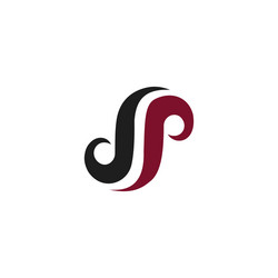 Initial letter sp or ps logo design template Vector Image