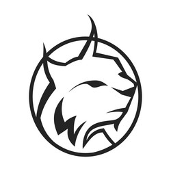 Lynx logo template isolated brand identity icon Vector Image