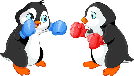 Penguin boy boxer Royalty Free Vector Image - VectorStock