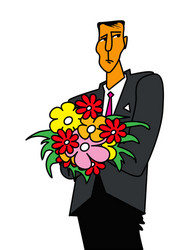 Man with Flowers Vector Images (over 34,000)