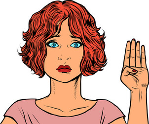 Signal for help international gesture Royalty Free Vector