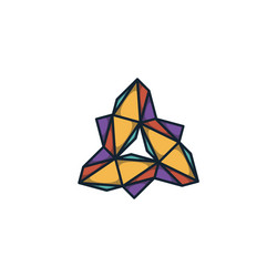 Superhero triangle logo Royalty Free Vector Image