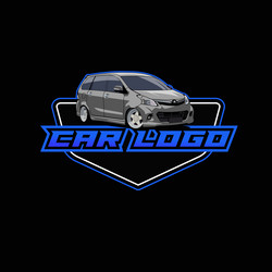 Car rent logo flat design Royalty Free Vector Image