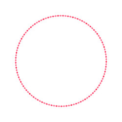 Round pastel frame with polka dot pattern design Vector Image