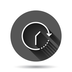 1 hour round timer or countdown icon Royalty Free Vector