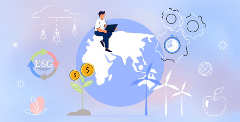 Esg environmental social and governance Royalty Free Vector