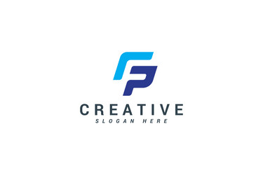 Letter f creative technological force speed logo Vector Image