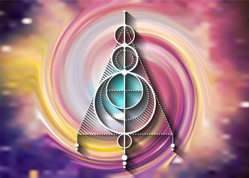 Sigil protection magic amulet sacred geometry Vector Image