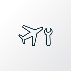 Aircraft maintenance icon line symbol premium Vector Image