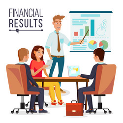 Cartoon business meeting conference Royalty Free Vector