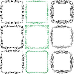 Decorative frames and borders rectangle 2x1 Vector Image