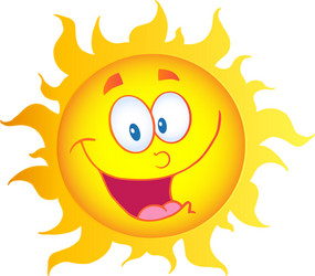 A very happy sun Royalty Free Vector Image - VectorStock