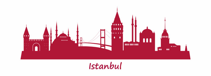 Landmarks of istanbul Royalty Free Vector Image