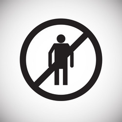 No entrance allowed sign on white background Vector Image