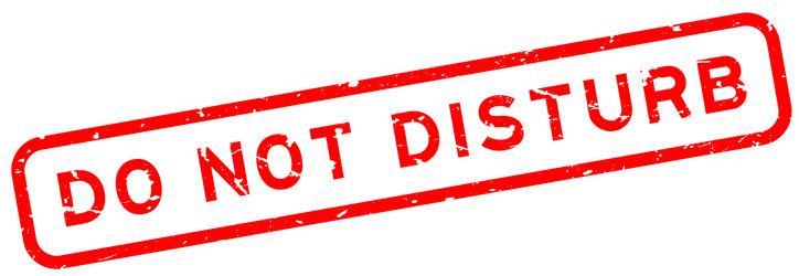 Grunge green do not disturb word square rubber Vector Image