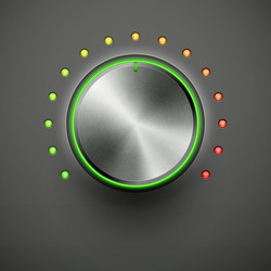 Volume switch black round button knob Royalty Free Vector