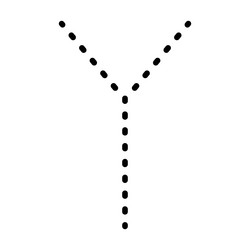 Tracing alphabet letter y uppercase prewriting Vector Image