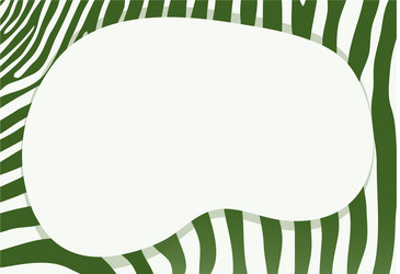 Green Zebra Print Border