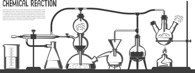 Chemical reaction Royalty Free Vector Image - VectorStock
