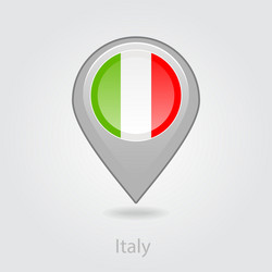Italy flag pin map icon Royalty Free Vector Image