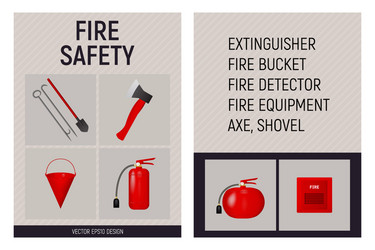 Fire safety brochure concept template Royalty Free Vector