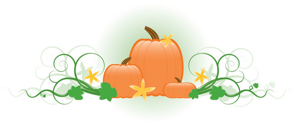 Pumpkin Vine Border Clipart