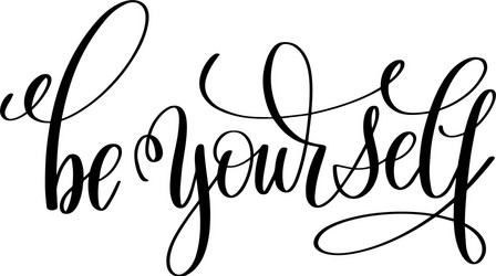 Let yourself rest black and white ink lettering Vector Image