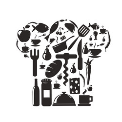 Food and cooking icons Royalty Free Vector Image