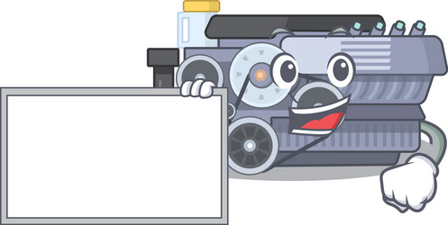 A cute picture combustion engine grinning Vector Image