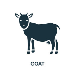 Goat line icon monochrome simple outline Vector Image