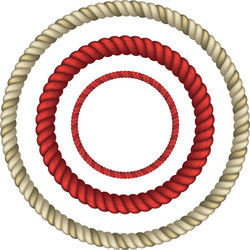 Round rope frame circle ropes rounded border Vector Image