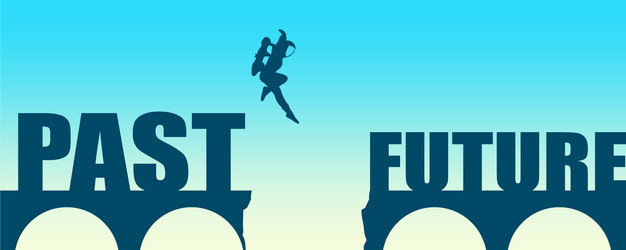 Past and future concept Royalty Free Vector Image