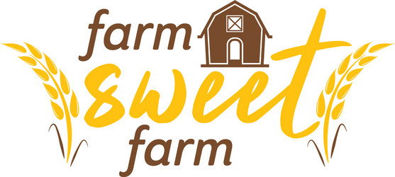 Farm quote lettering typography Royalty Free Vector Image