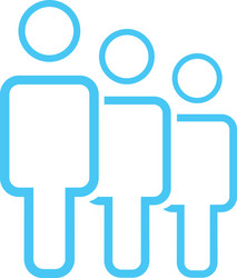 Group three people or users friends Royalty Free Vector