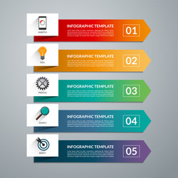 Arrow infographic template background Royalty Free Vector