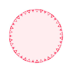 Rainbow heart pattern frame simple minimal border Vector Image