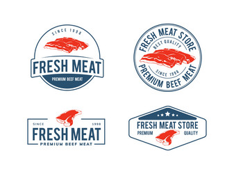 Beef meat logo Royalty Free Vector Image - VectorStock