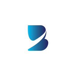 Blue logo of letter b Royalty Free Vector Image