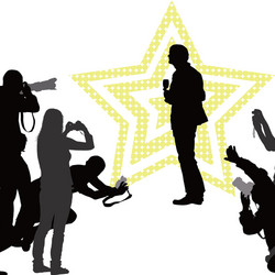 Famous celebrities on red carpet Royalty Free Vector Image