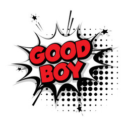 Good job work comic text sound effects pop art Vector Image