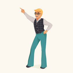 Dancing retro man Royalty Free Vector Image - VectorStock