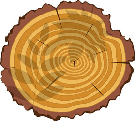 Wooden log cut Royalty Free Vector Image - VectorStock