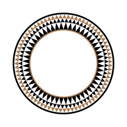 Round frame vintage pattern design template Vector Image