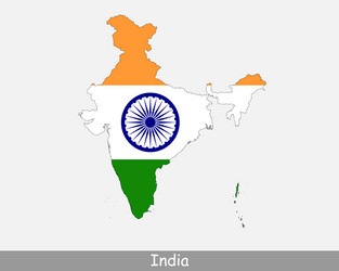 Political map of india Royalty Free Vector Image