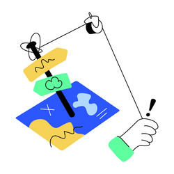 Map confusion Royalty Free Vector Image - VectorStock