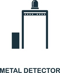Metal detector icon set premium symbol Royalty Free Vector