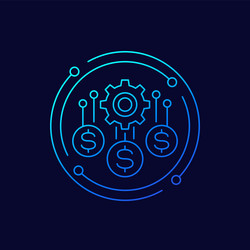 Payment processing icon flat Royalty Free Vector Image